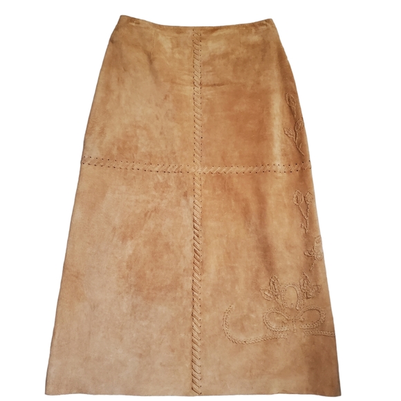 margaret godfrey | Skirts | Vintage Margaret Godfrey Tan Suede Maxi ...
